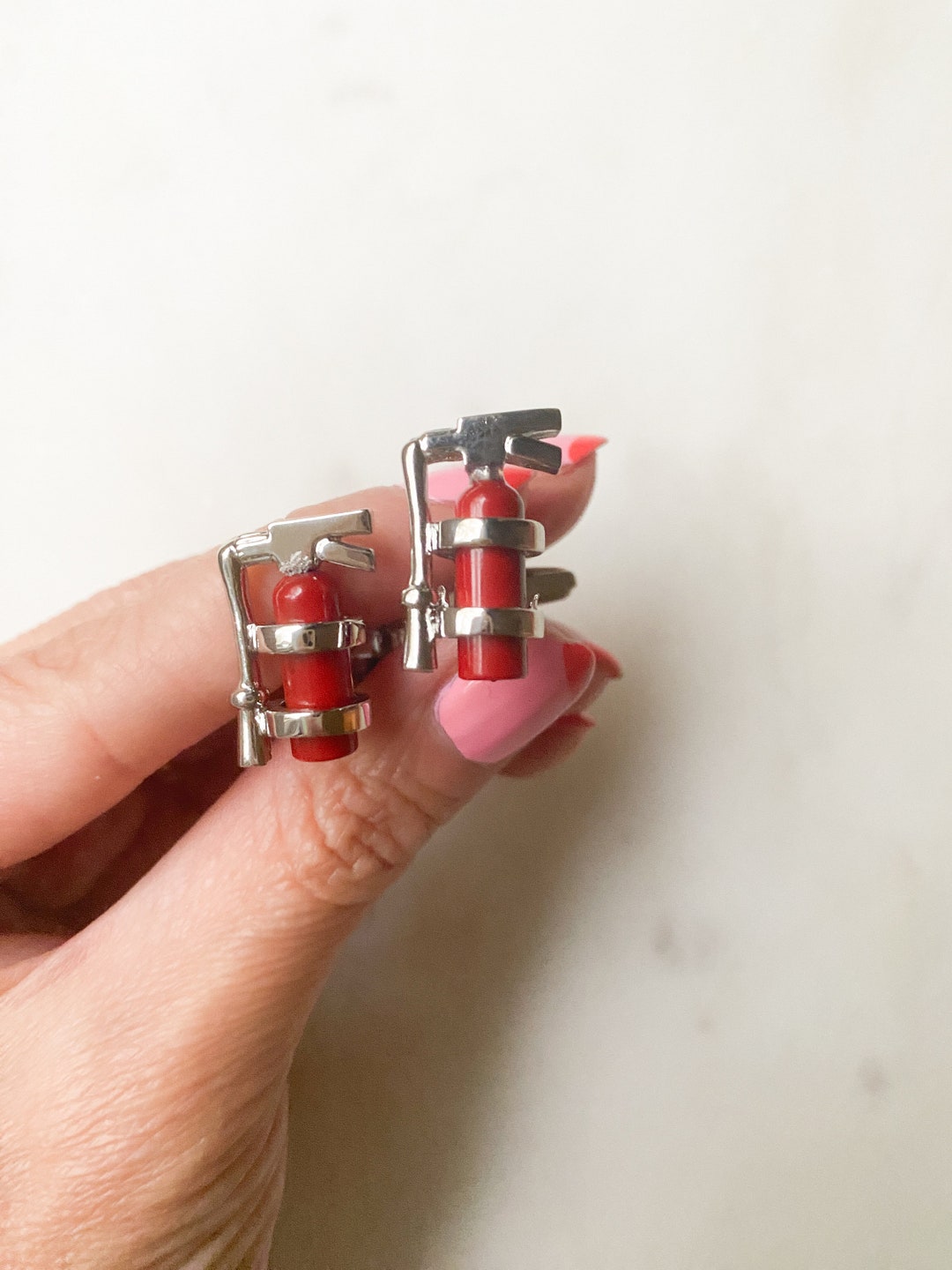 Fire Extinguisher Cufflinks, Stainless Steel Firefighter Gift - Etsy