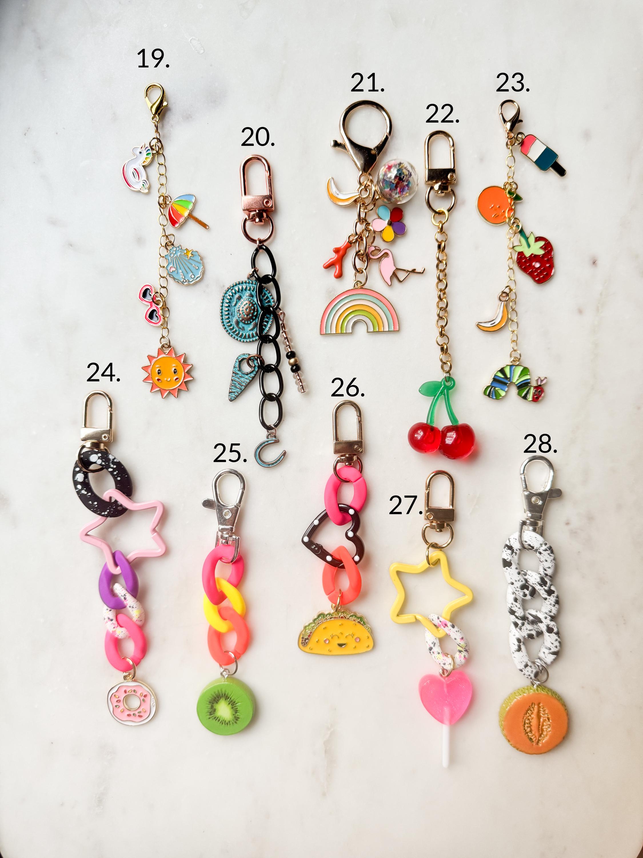 Cheerful Bag Charm With Beads, Purse Accessories - Etsy