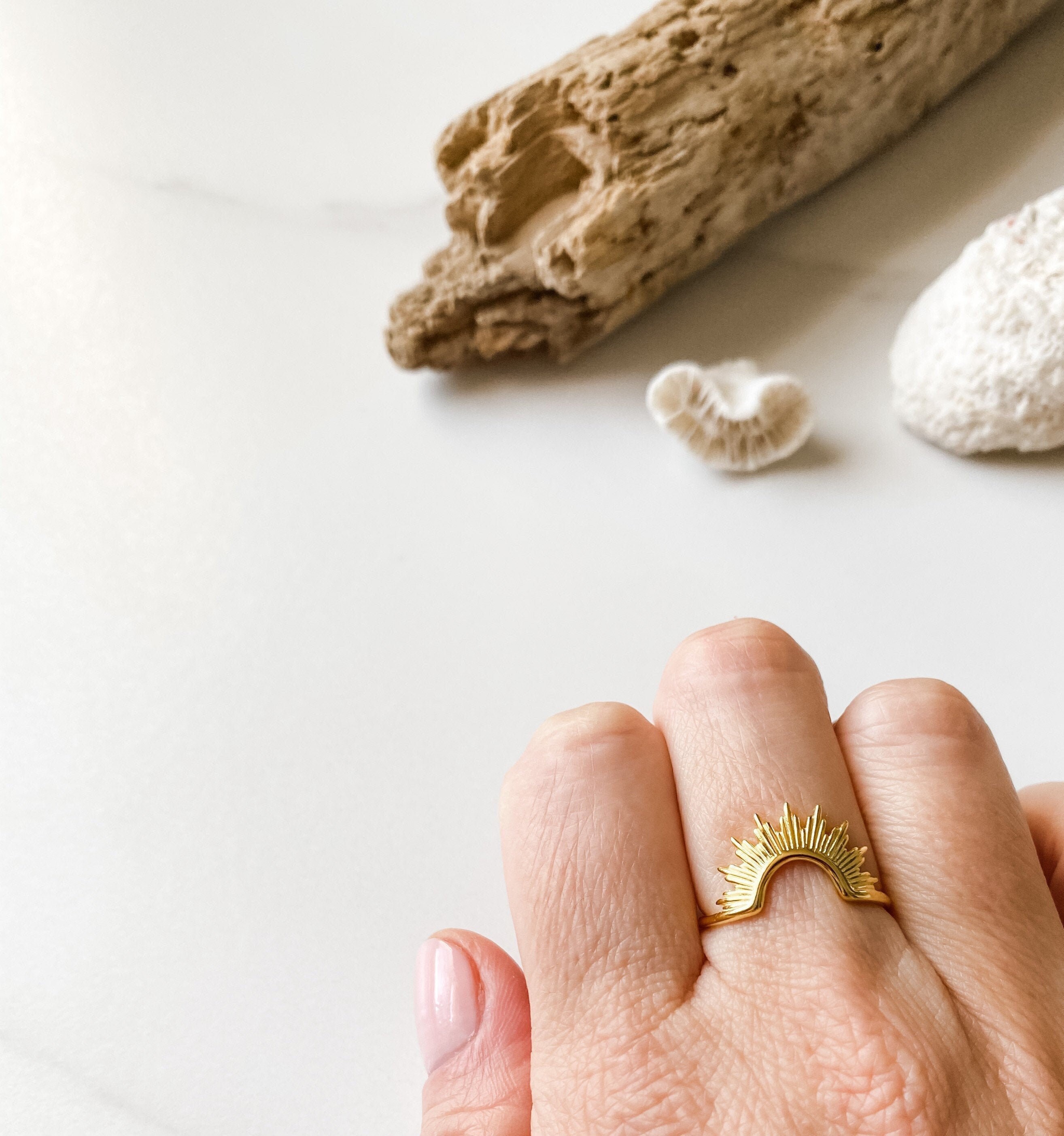 Sunrise Ring Sun Ring Beach Lover Gift Stacking Ring Ring | Etsy