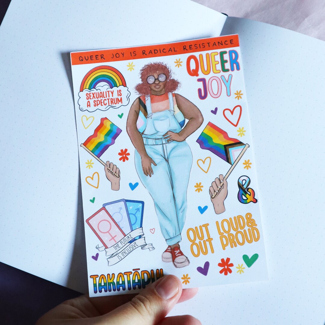 Queer Joy is Radical Resistance | Pride Sticker Sheet | Queer Stickers ...