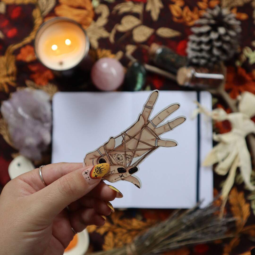 Witch's Cradle Glossy Vinyl Sticker | Hand Magical Wicca Witchcraft ...
