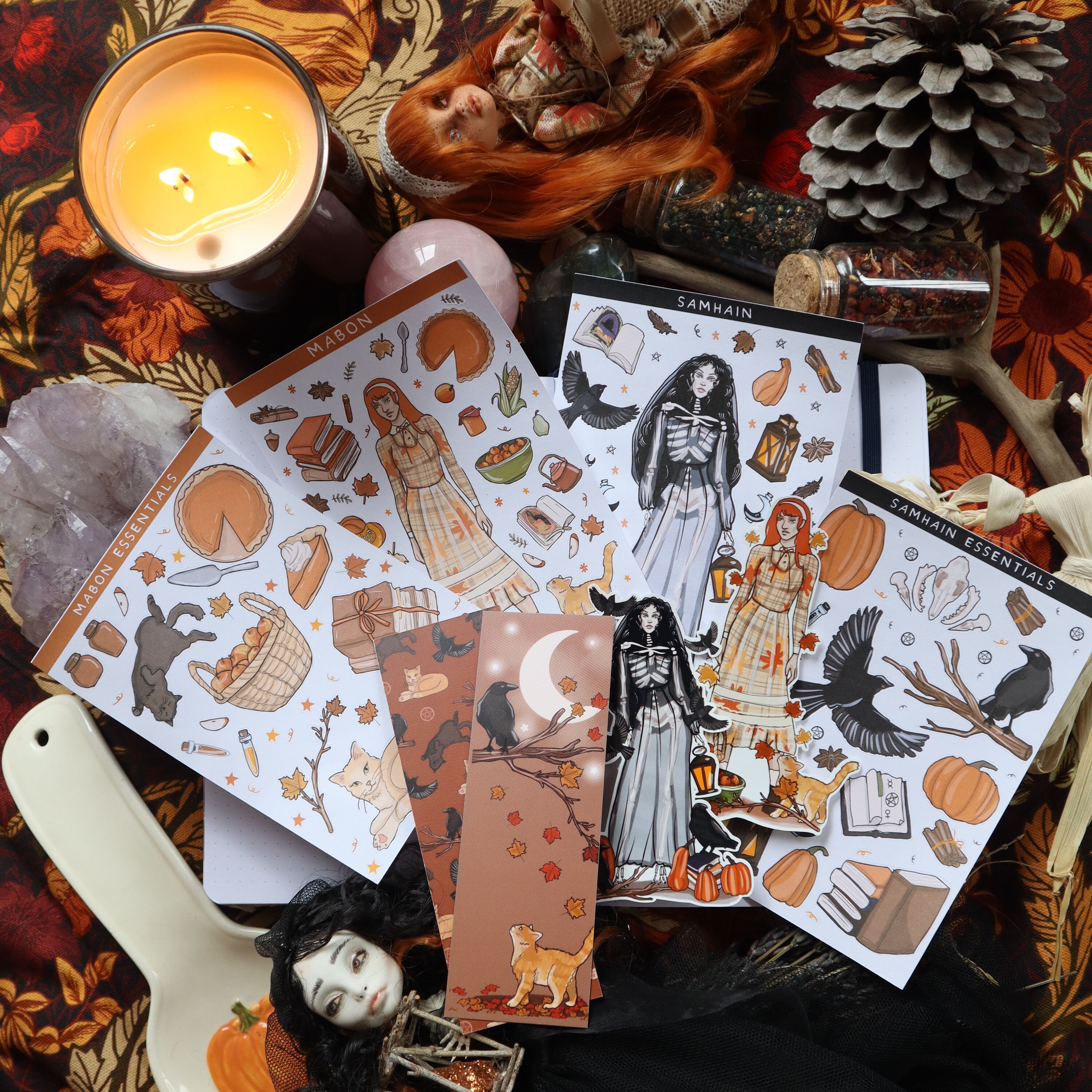 Mabon Sabbat Sticker Sheet Wheel of the Year Wiccan Sabbat Pagan ...
