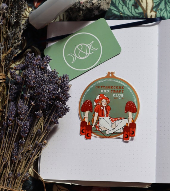 Cottagecore and Craft Vinyl Sticker Witchy Stickers Single - Etsy