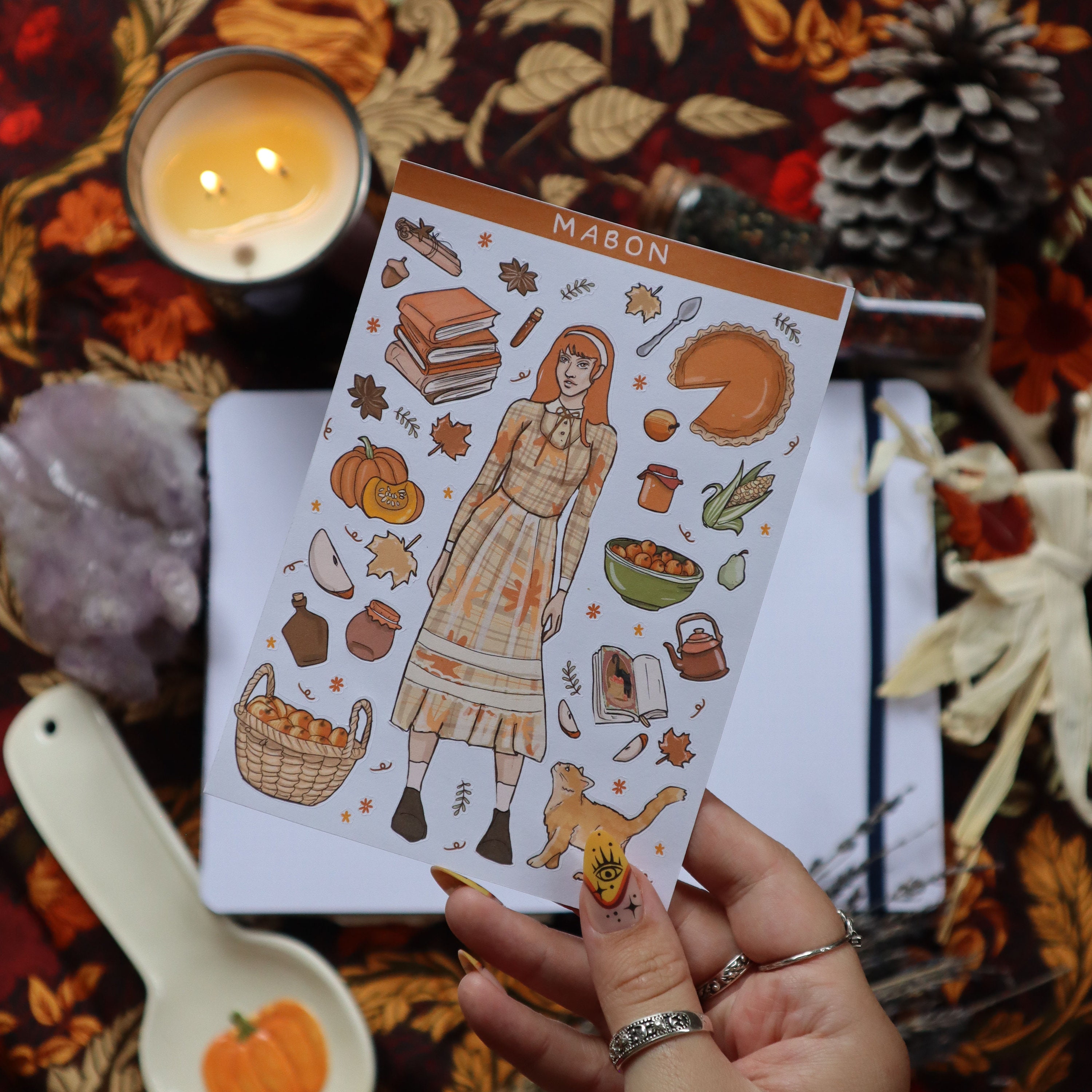 Mabon Sabbat Sticker Sheet Wheel of the Year Wiccan Sabbat Pagan ...