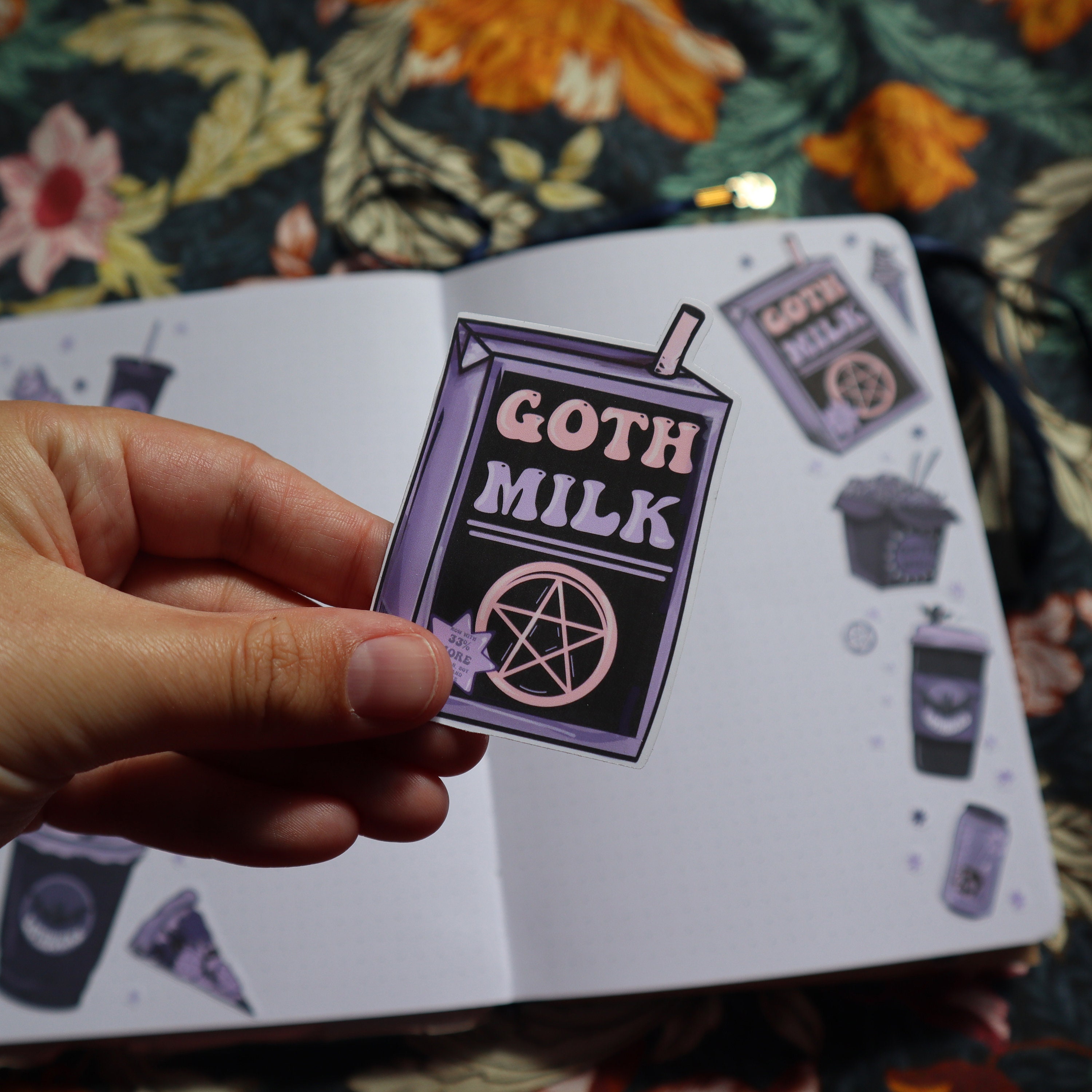 Goth Milk Matte Vinyl Sticker Goth Stickers Planner Stickers Journal ...