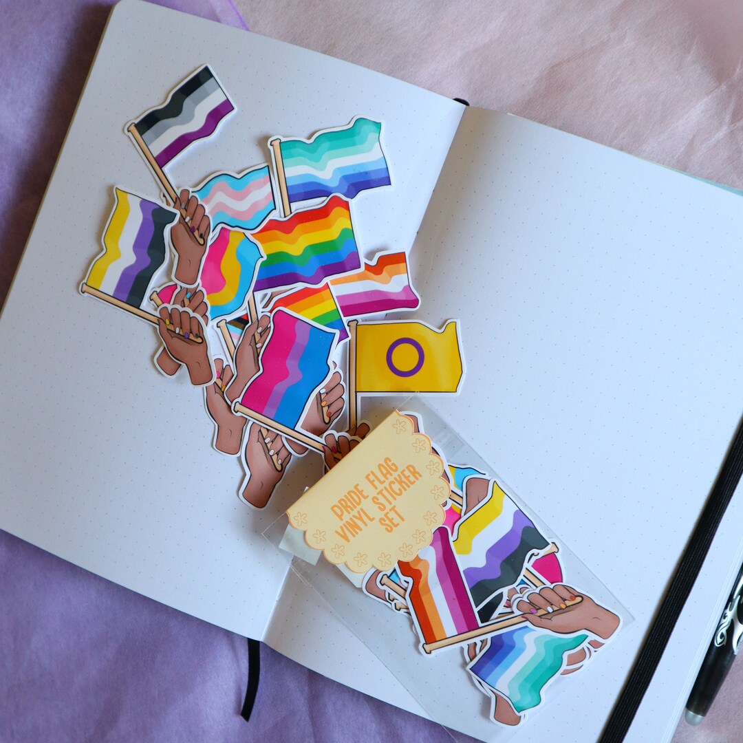 Pride Flag Vinyl Sticker Set | 10 Queer Pride Flags - Etsy