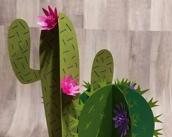 Cactus party decor | Etsy