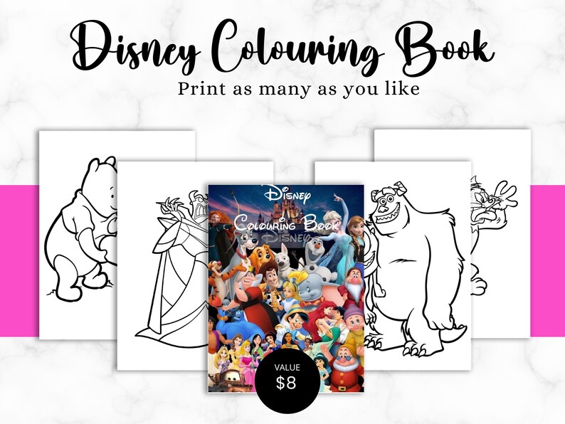 Disney Digital Colouring Book – Printable Magic for All Ages - Etsy