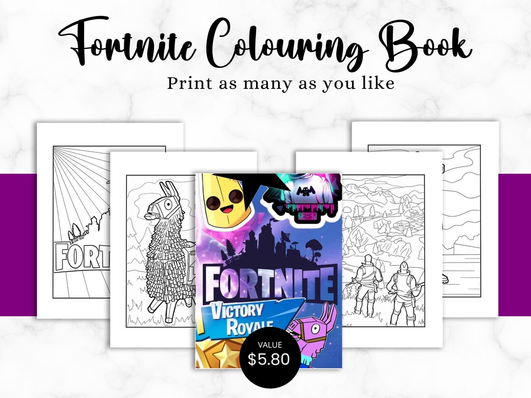 Loot Llamas & Legendary Skins – Printable Coloring Fun - Etsy