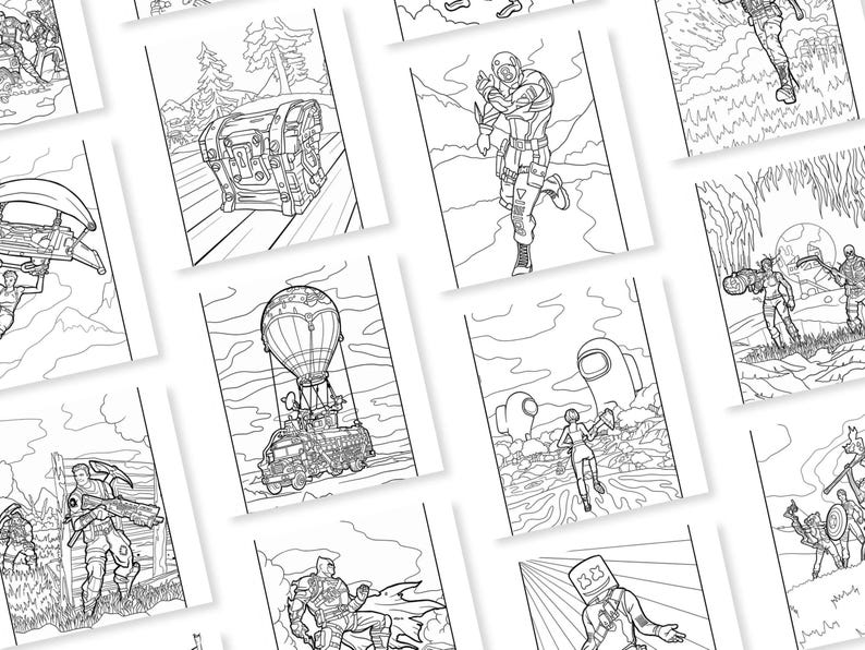 Loot Llamas & Legendary Skins – Printable Coloring Fun - Etsy