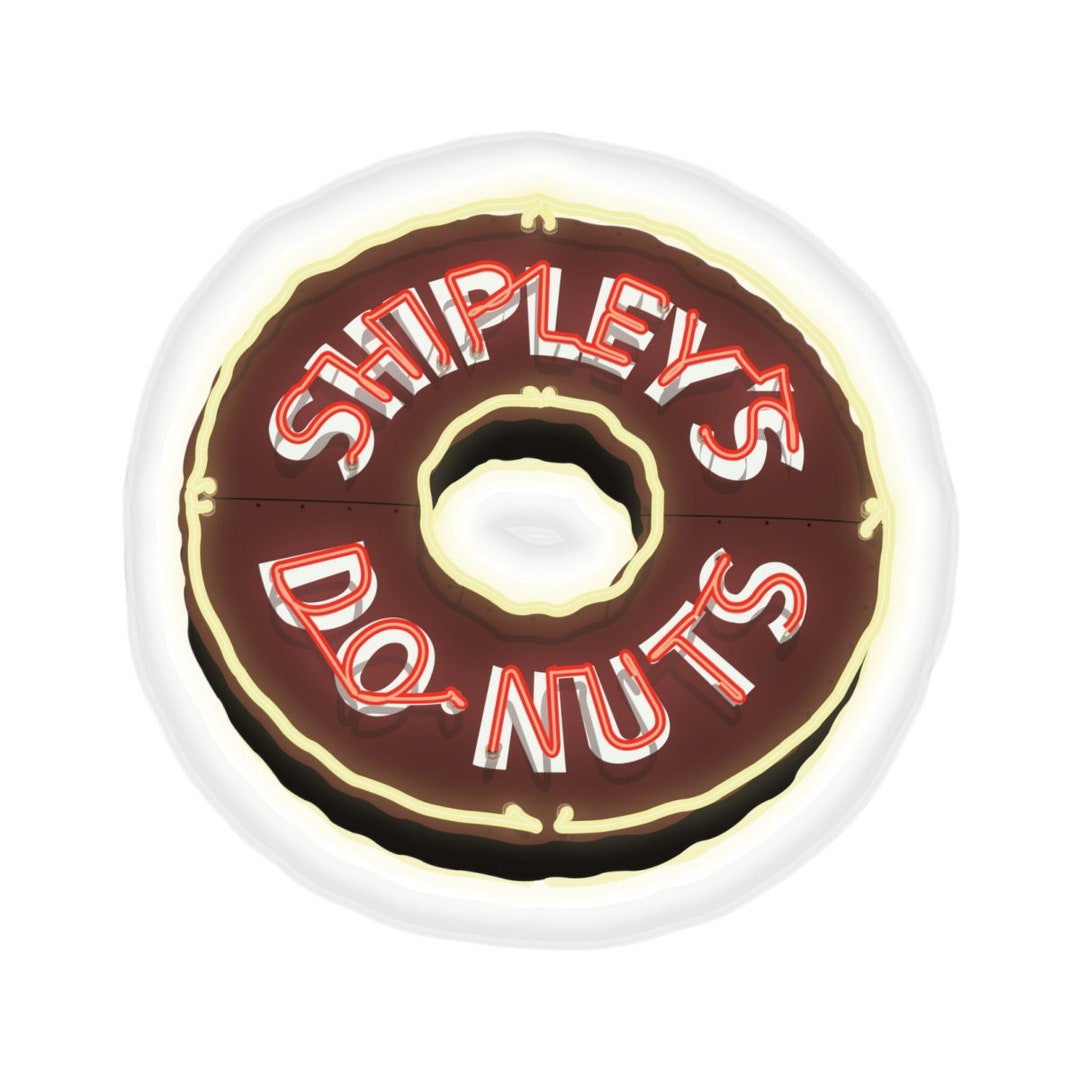 Shipley's Donut Sign Night - Kiss-cut Stickers - Etsy
