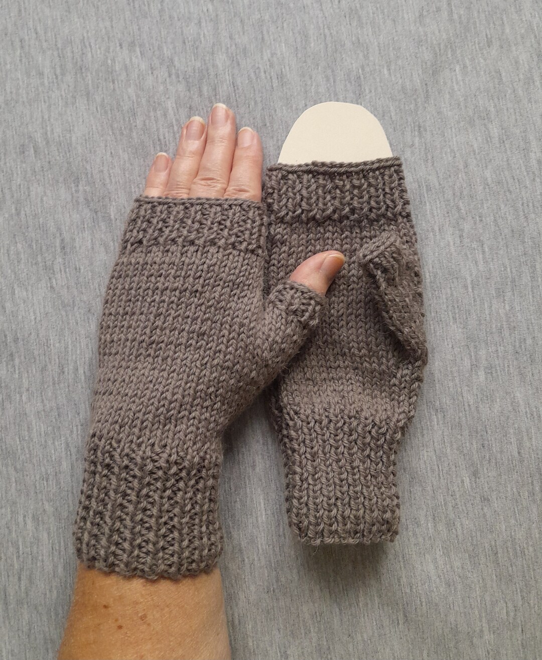 Alpaca Wool Fingerless Mittens, Womens Knit Gloves, Hand Knit ...