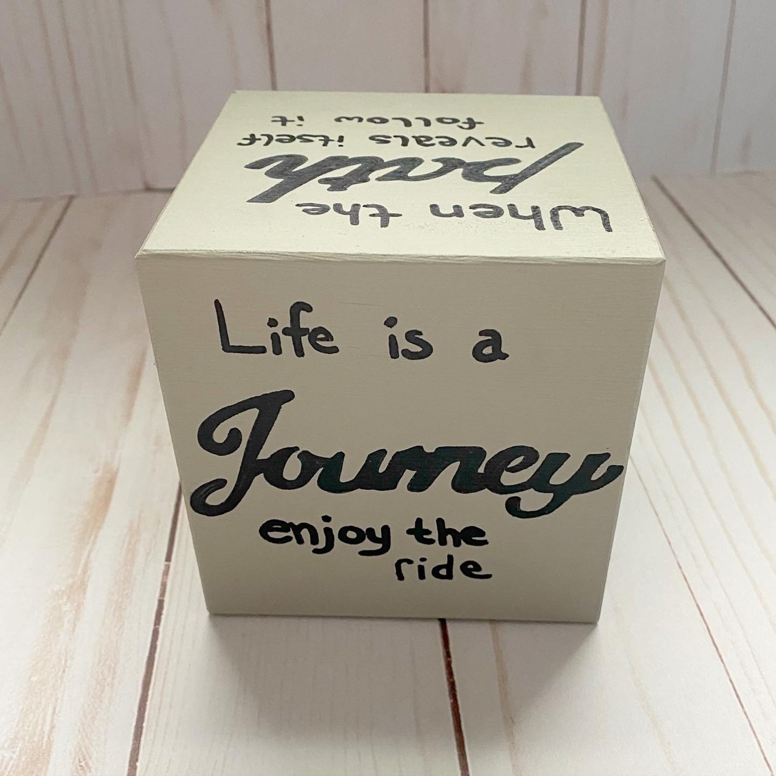 Wooden Motivational Message Block - Etsy