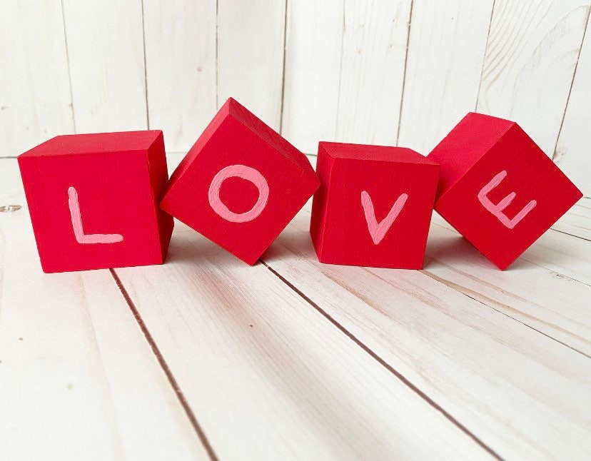 Wooden Valentines Day Decor love - Etsy