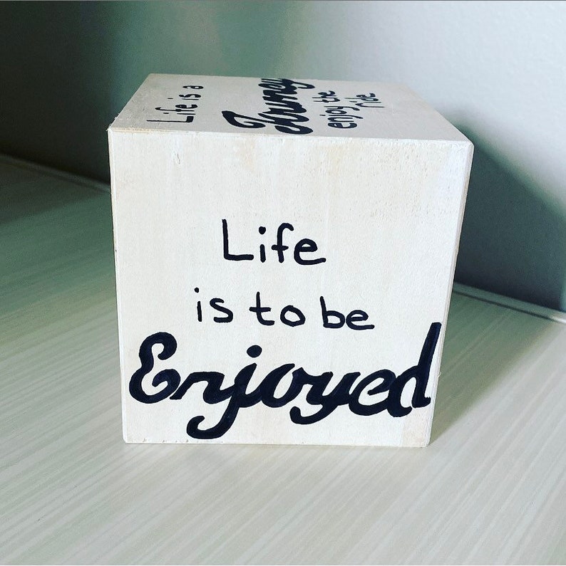 Wooden Motivational Message Block - Etsy