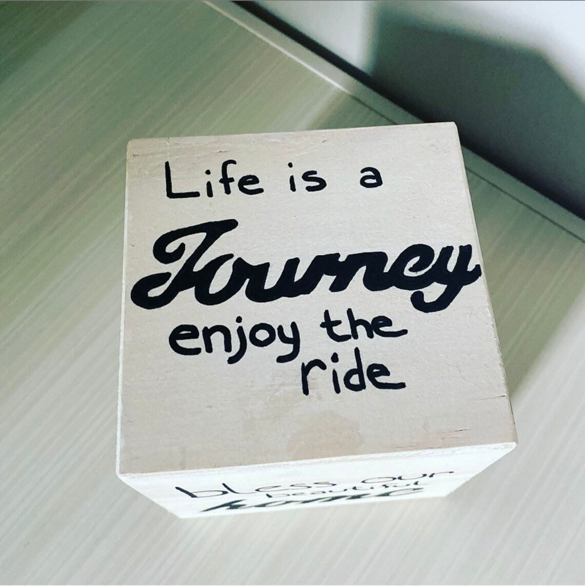 Wooden Motivational Message Block - Etsy