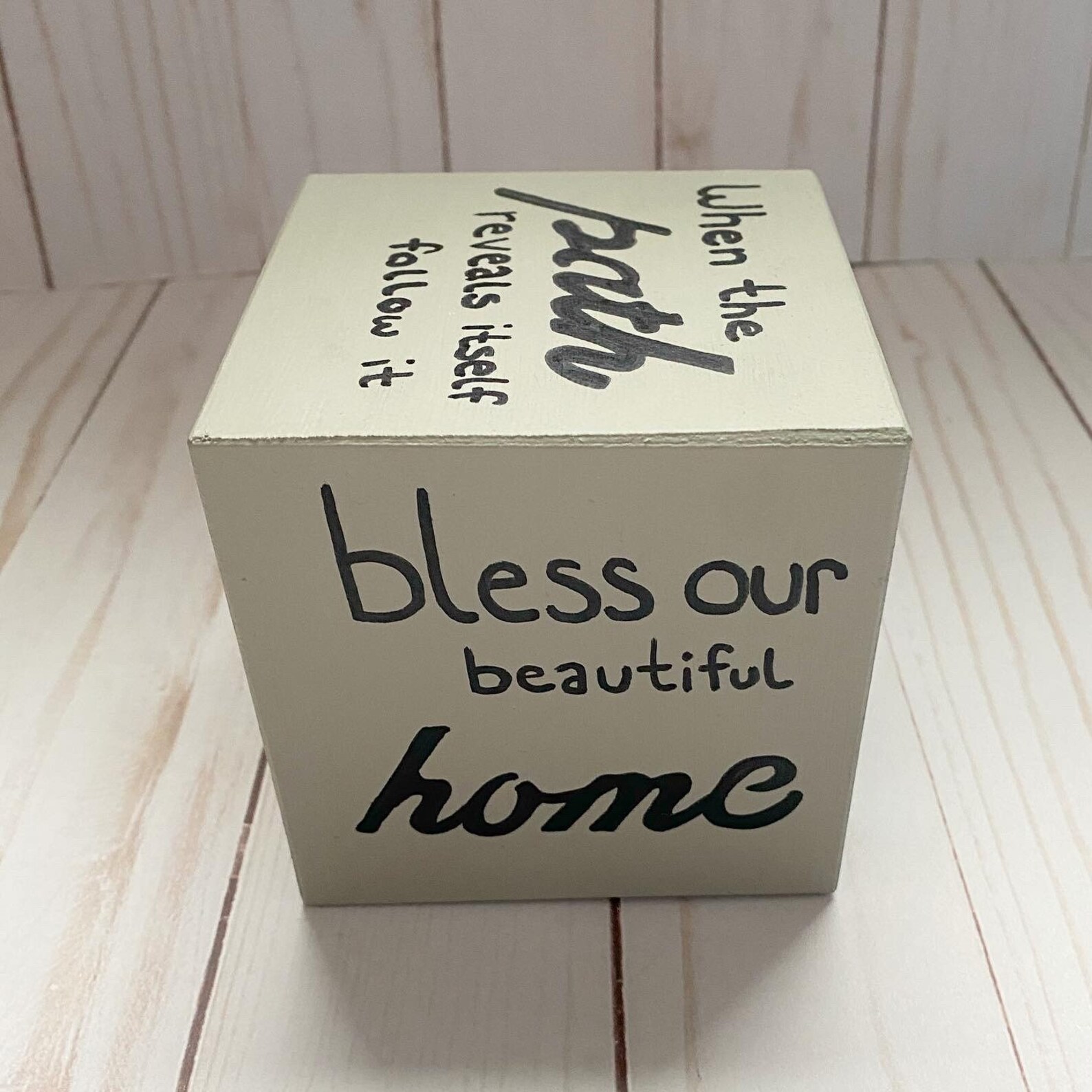 Wooden Motivational Message Block - Etsy