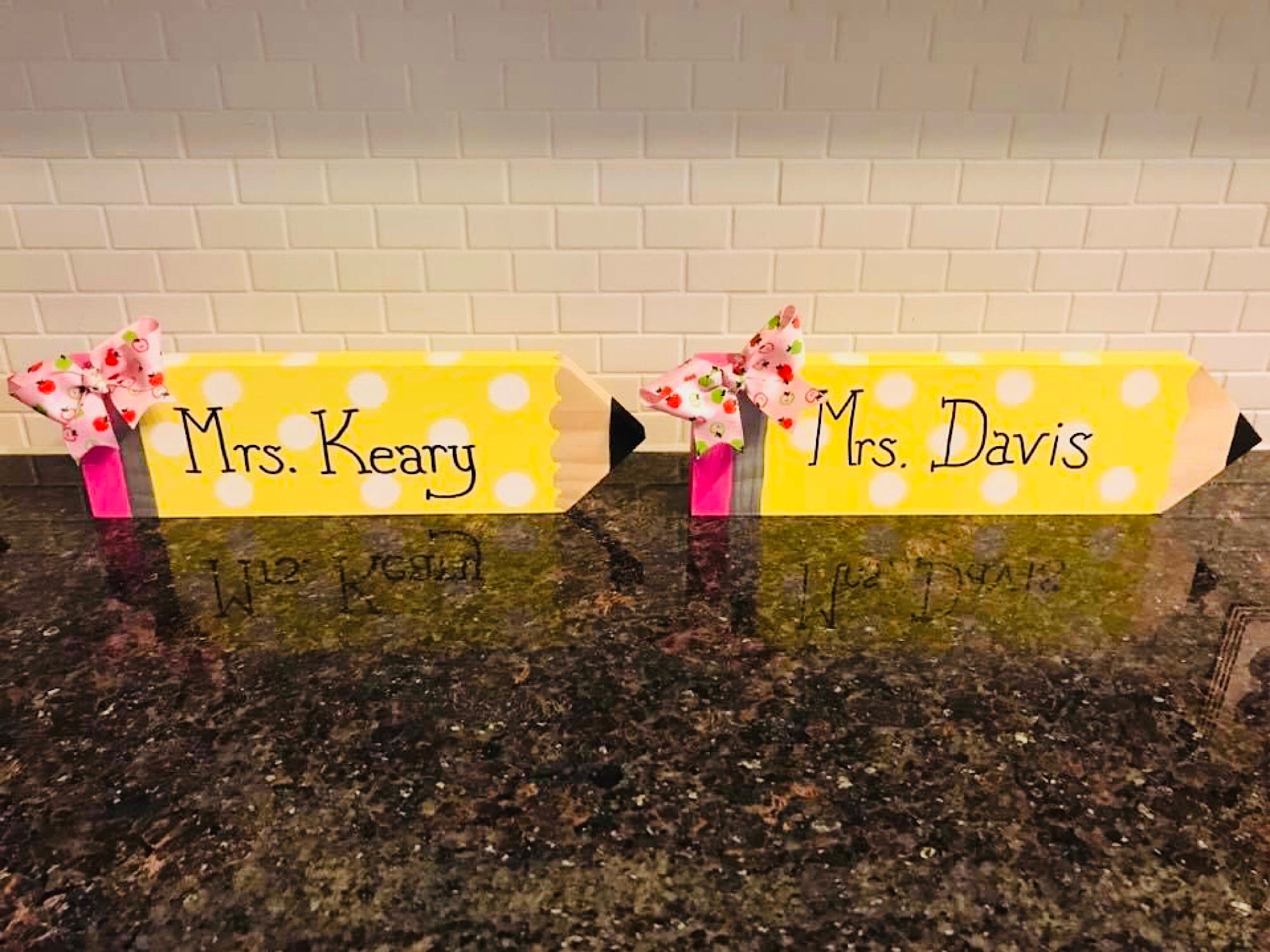 Personalized Pencil Teacher Name Sign - Etsy