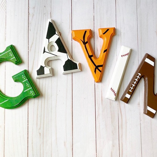 Painted Wood Letters - Etsy