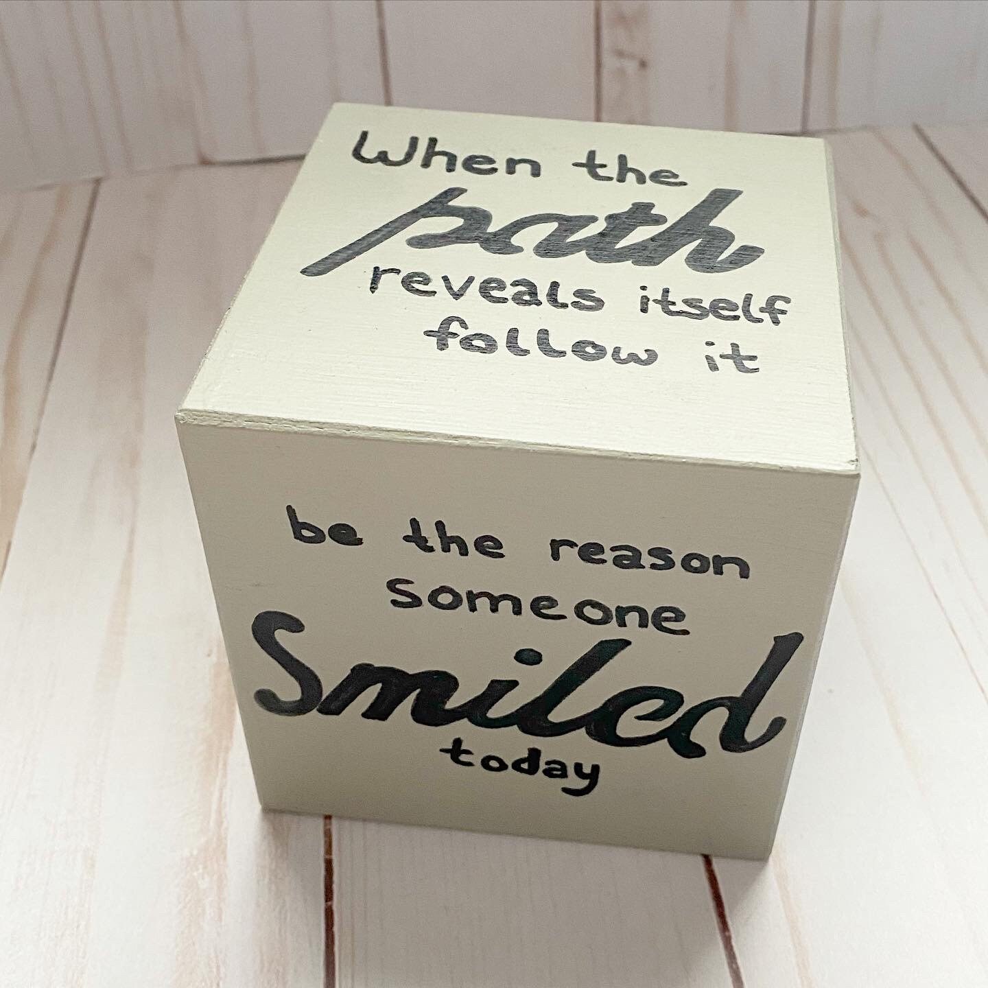 Wooden Motivational Message Block - Etsy