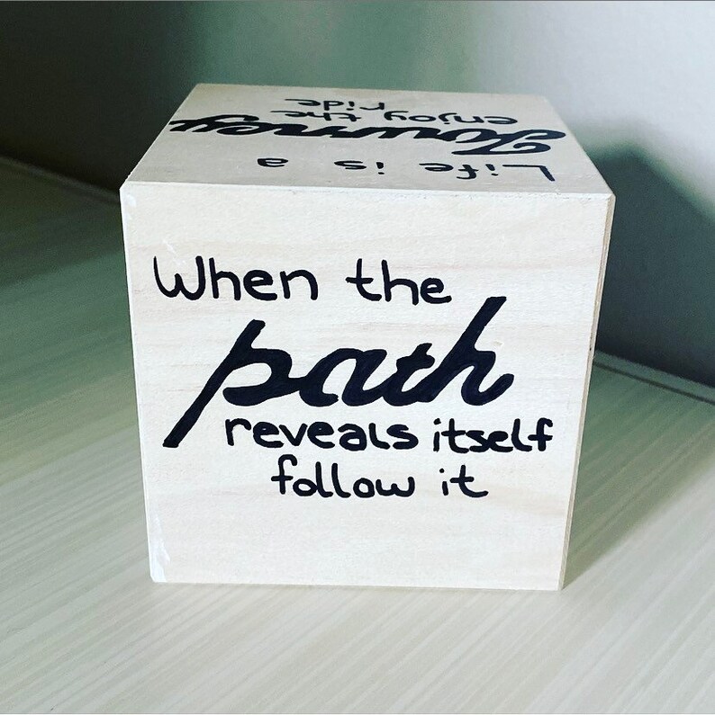 Wooden Motivational Message Block - Etsy