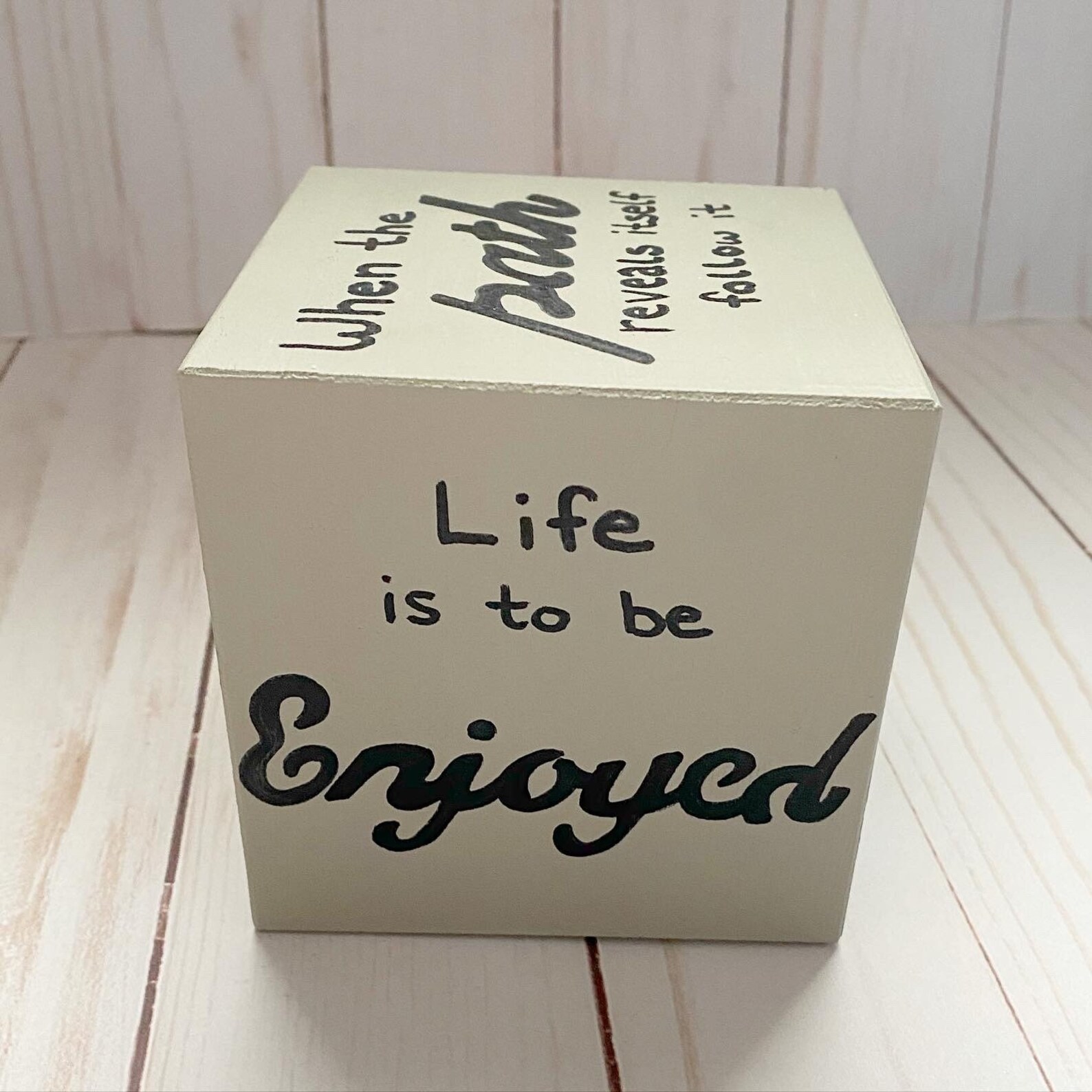 Wooden Motivational Message Block - Etsy