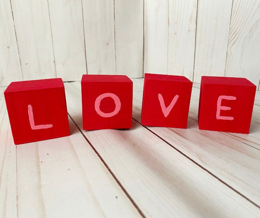 Wooden Valentines Day Decor love - Etsy