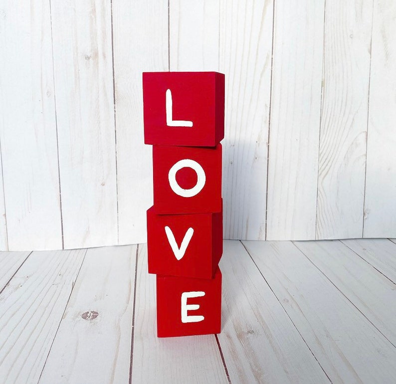 Wooden Valentines Day Decor love - Etsy