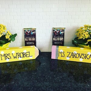 Personalized Pencil Teacher Name Sign - Etsy