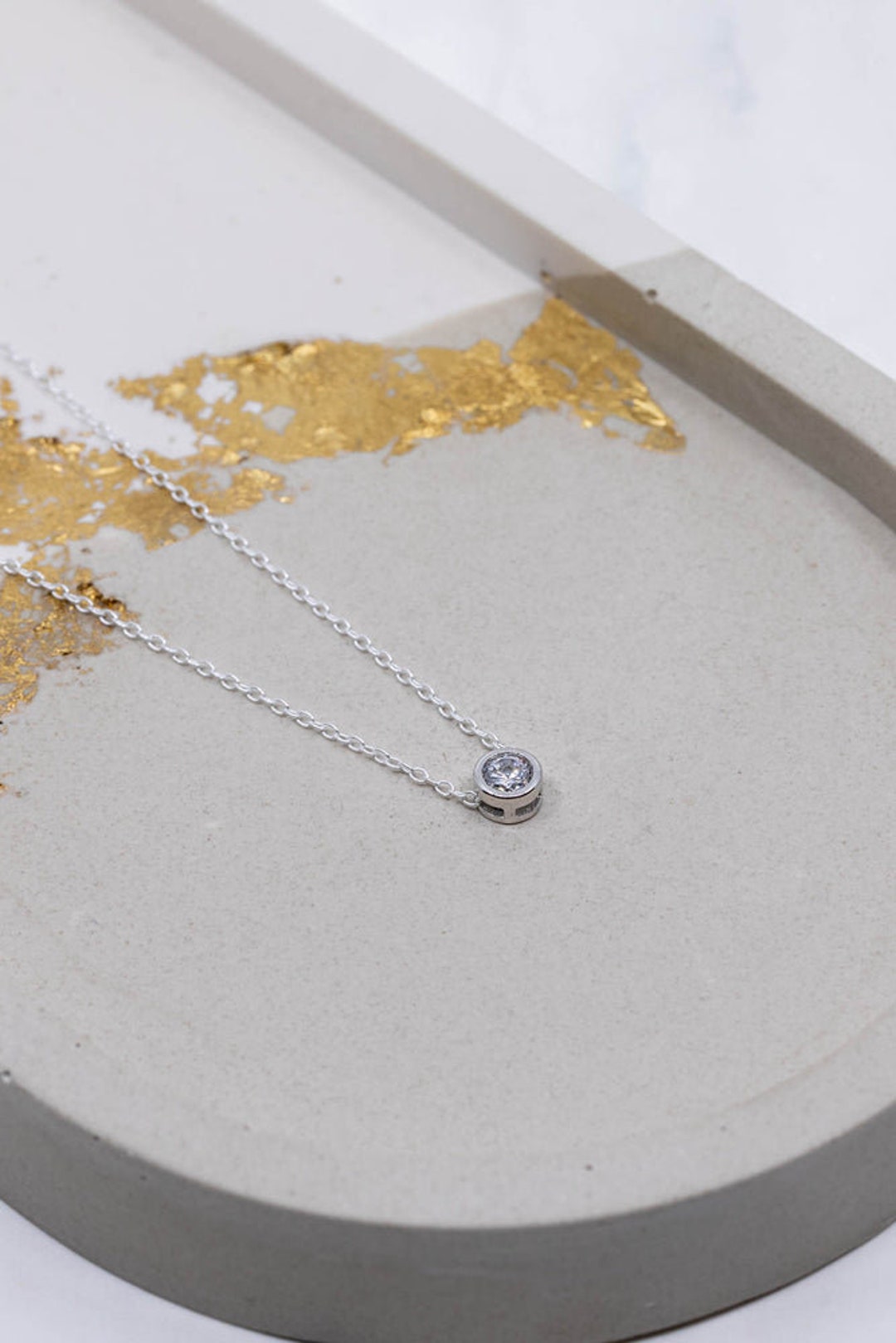 Chain Silver Floating Crystal - Etsy