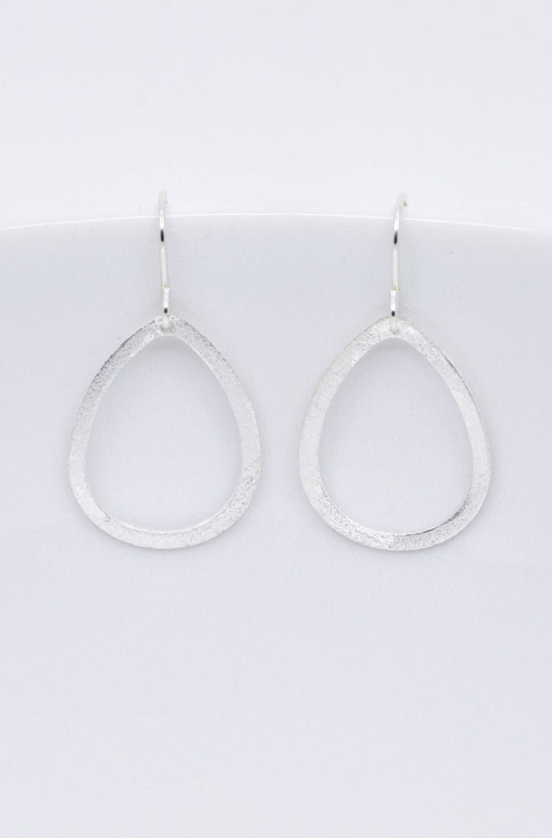 Silver Drop Earrings // Drop-shaped Earrings // Drop Silver Earrings ...