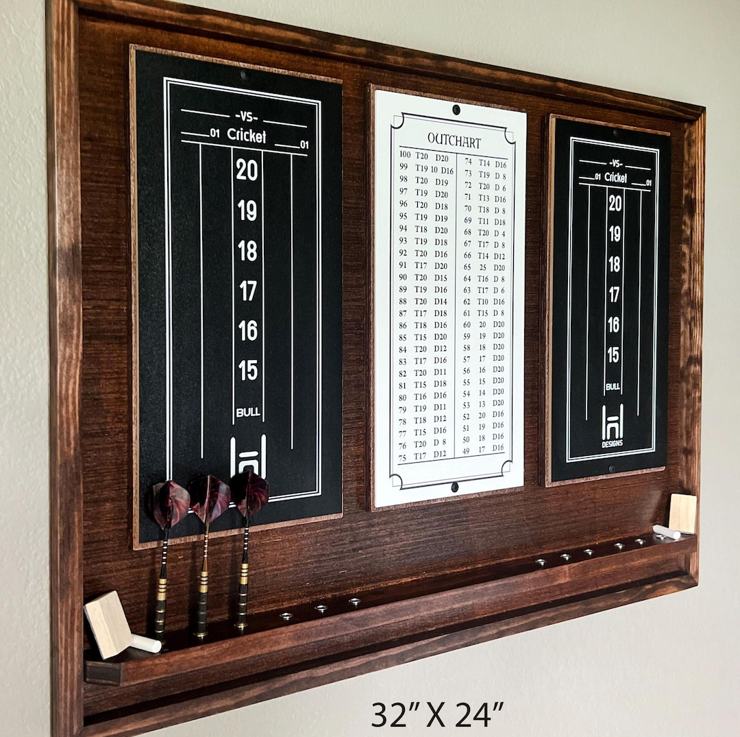 The Scorekeeper – Handcrafted Dartboard Scorekeeping Center - Etsy