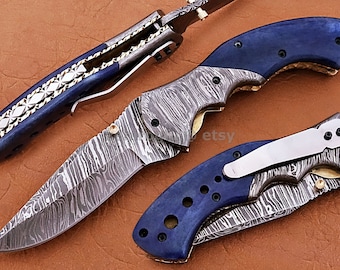 Blue Pocket Knife - Etsy