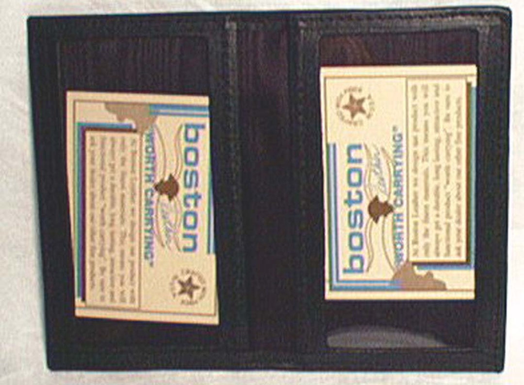 Leather Federal Sized ID Case for Double Identification - Etsy