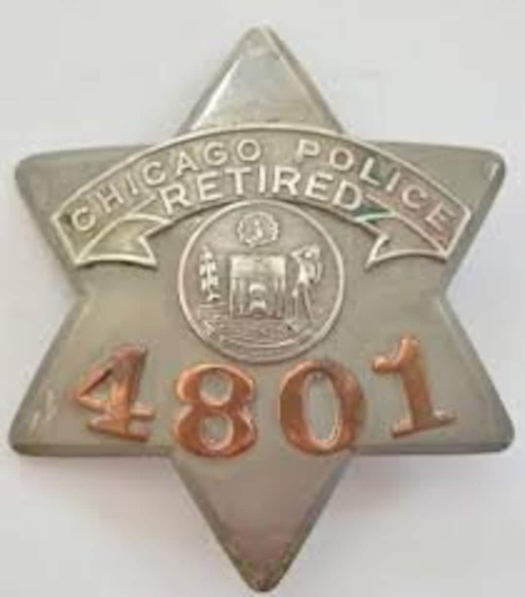 Badge Chicago Police Pie RETIRED Plate Circa Pre 1955 Custom Order With ...