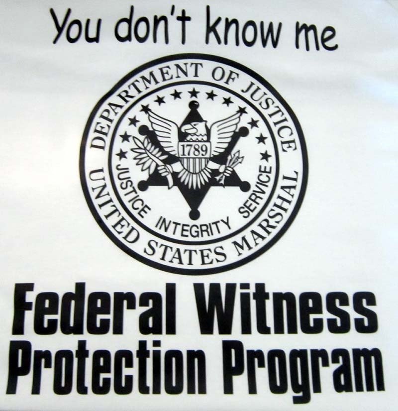 Tee You Dont Know Me Federal Witness Protection Program Logo Navy Blue ...