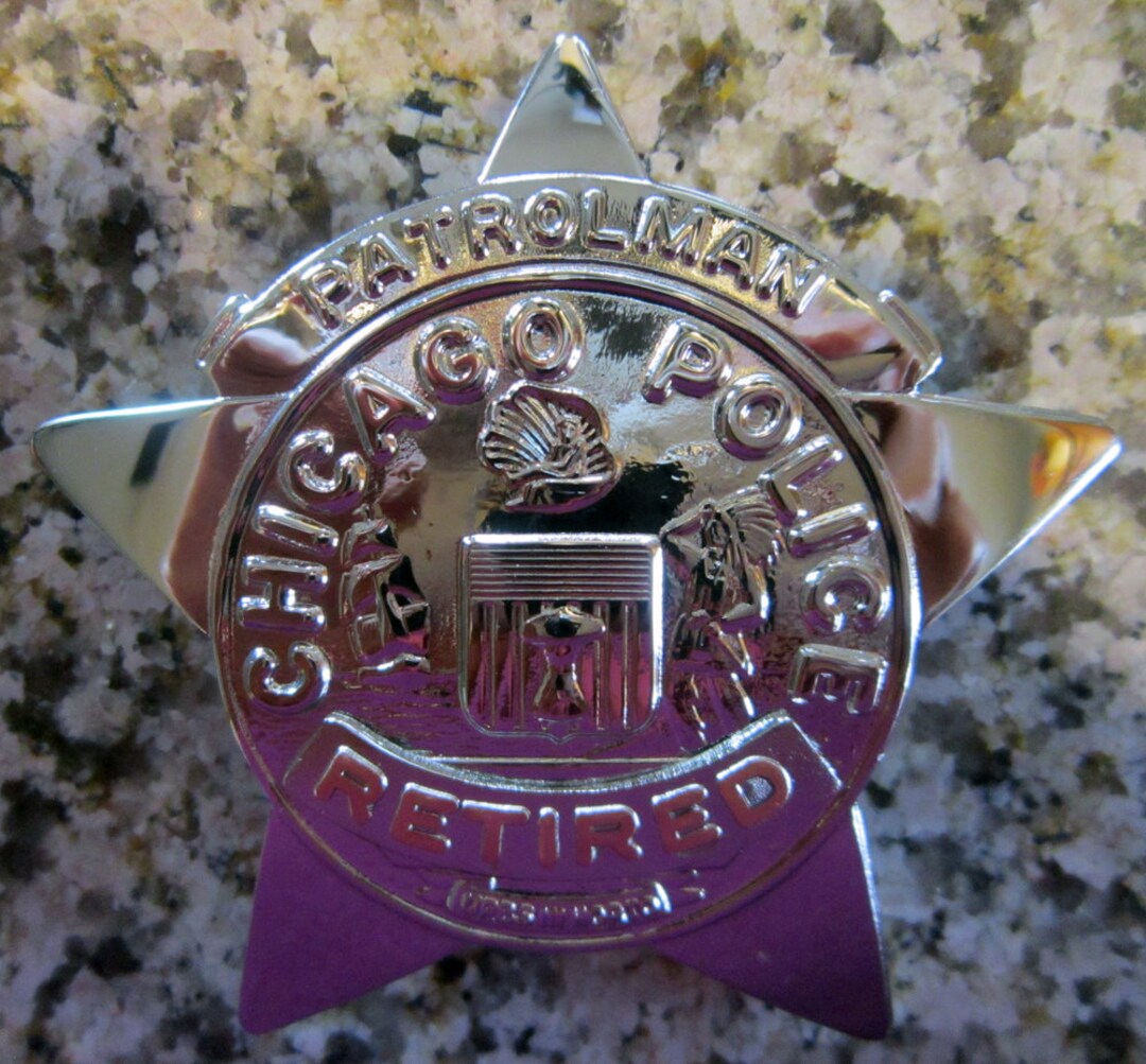 Badge Chicago Police Patrolman Retired Obsolete Style in Stock Ready to ...