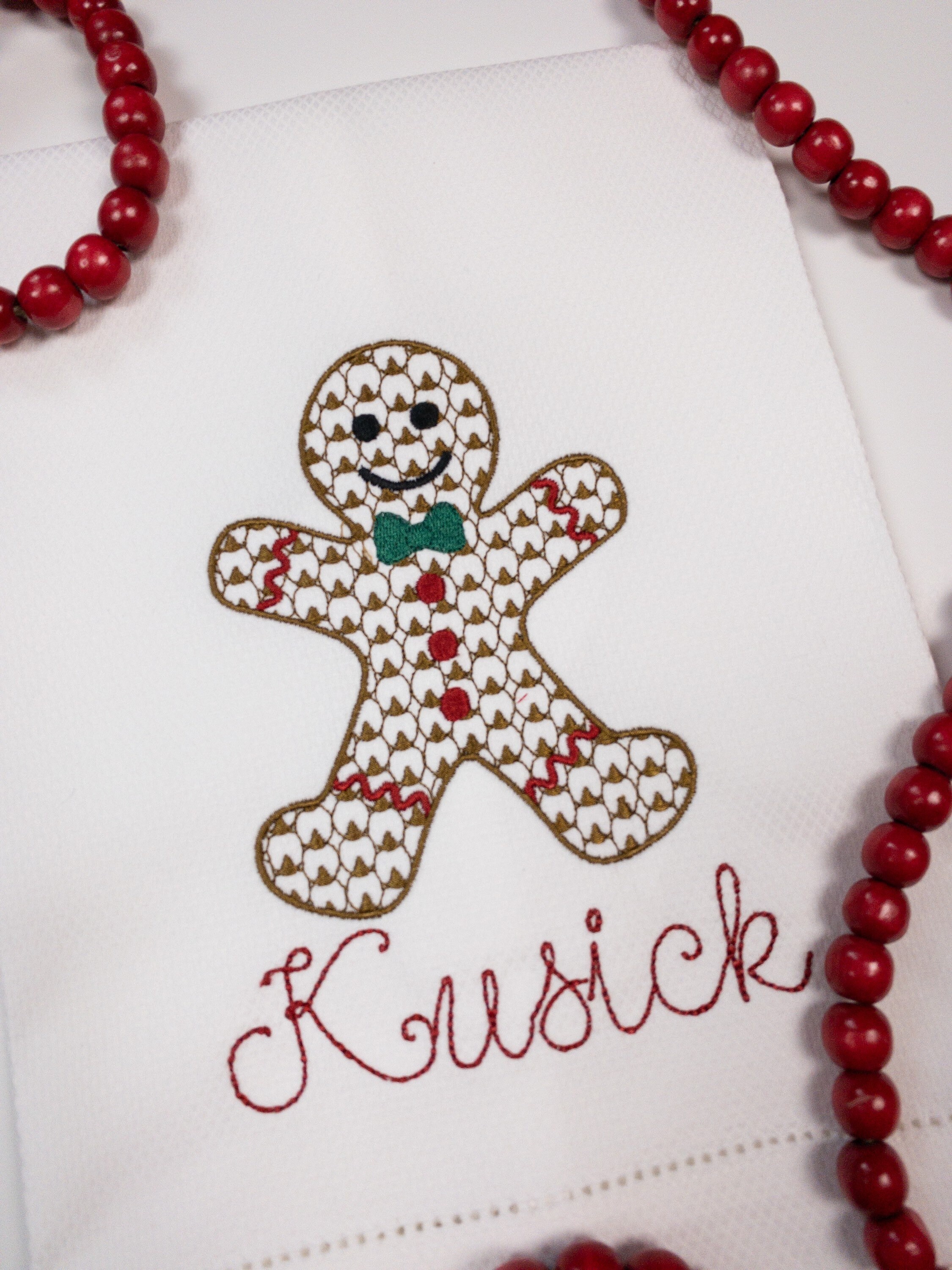 Personalized Gingerbread Christmas Hand Towel 121 - Etsy