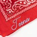 Personalized Bandana, Team Slogan Bandana, Chain Stitch Embroidered ...