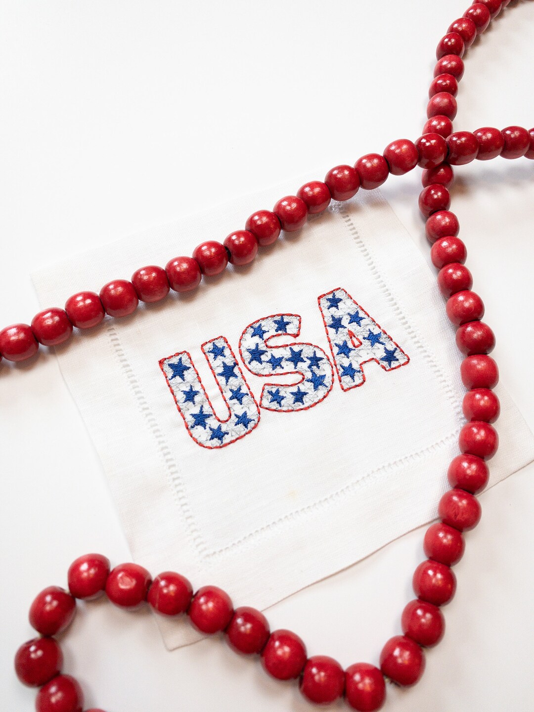 USA Patriotic Cocktail Napkin, Fourth of July Cocktail Napkin, Olympic ...