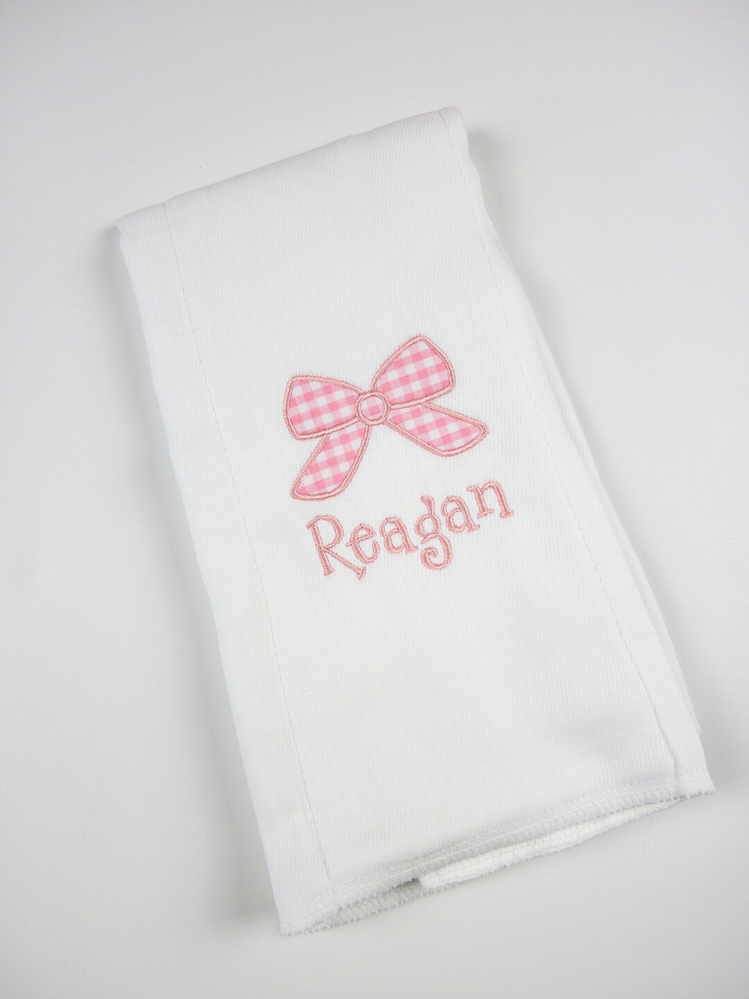 Personalized Bow Monogram Burp Cloth, Monogrammed Baby Gift, Cloth ...