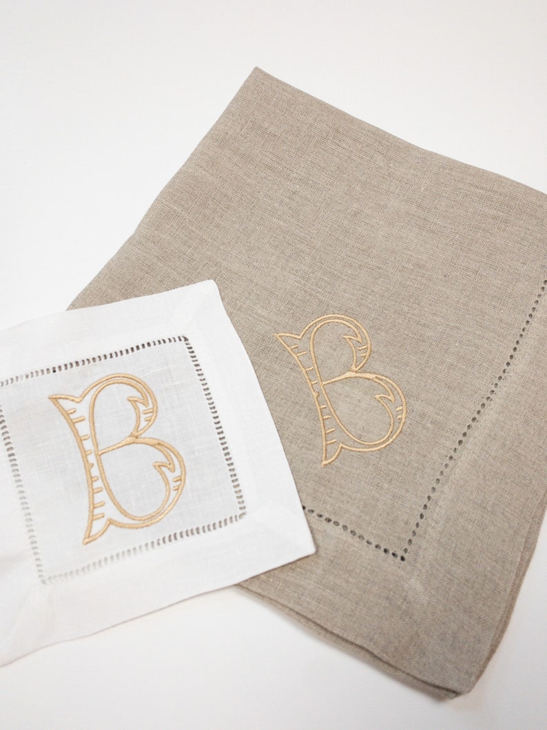 Monogrammed Cloth Dinner Napkin Personalized Linen Napkin - Etsy