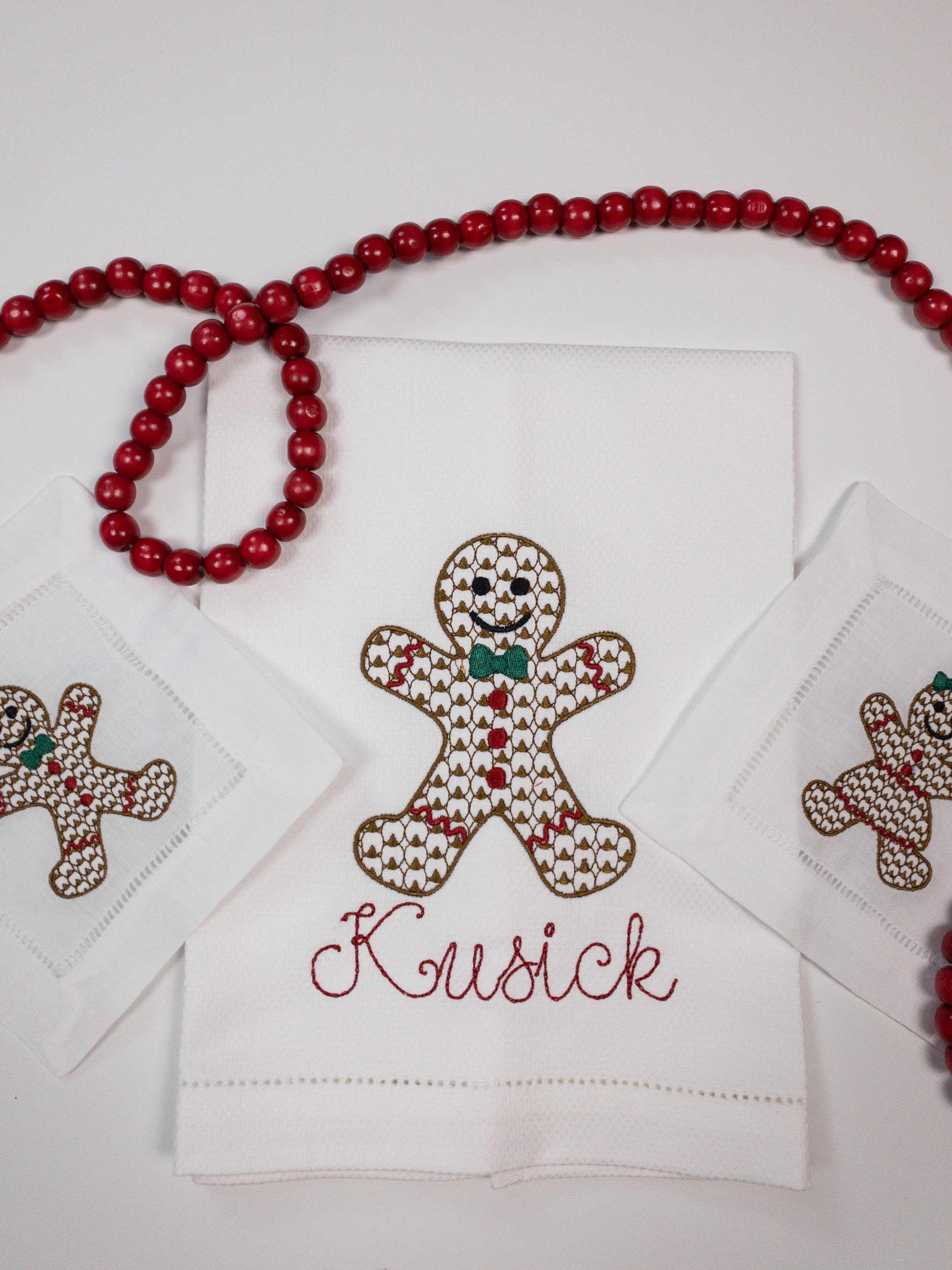 Personalized Gingerbread Christmas Hand Towel 121 - Etsy
