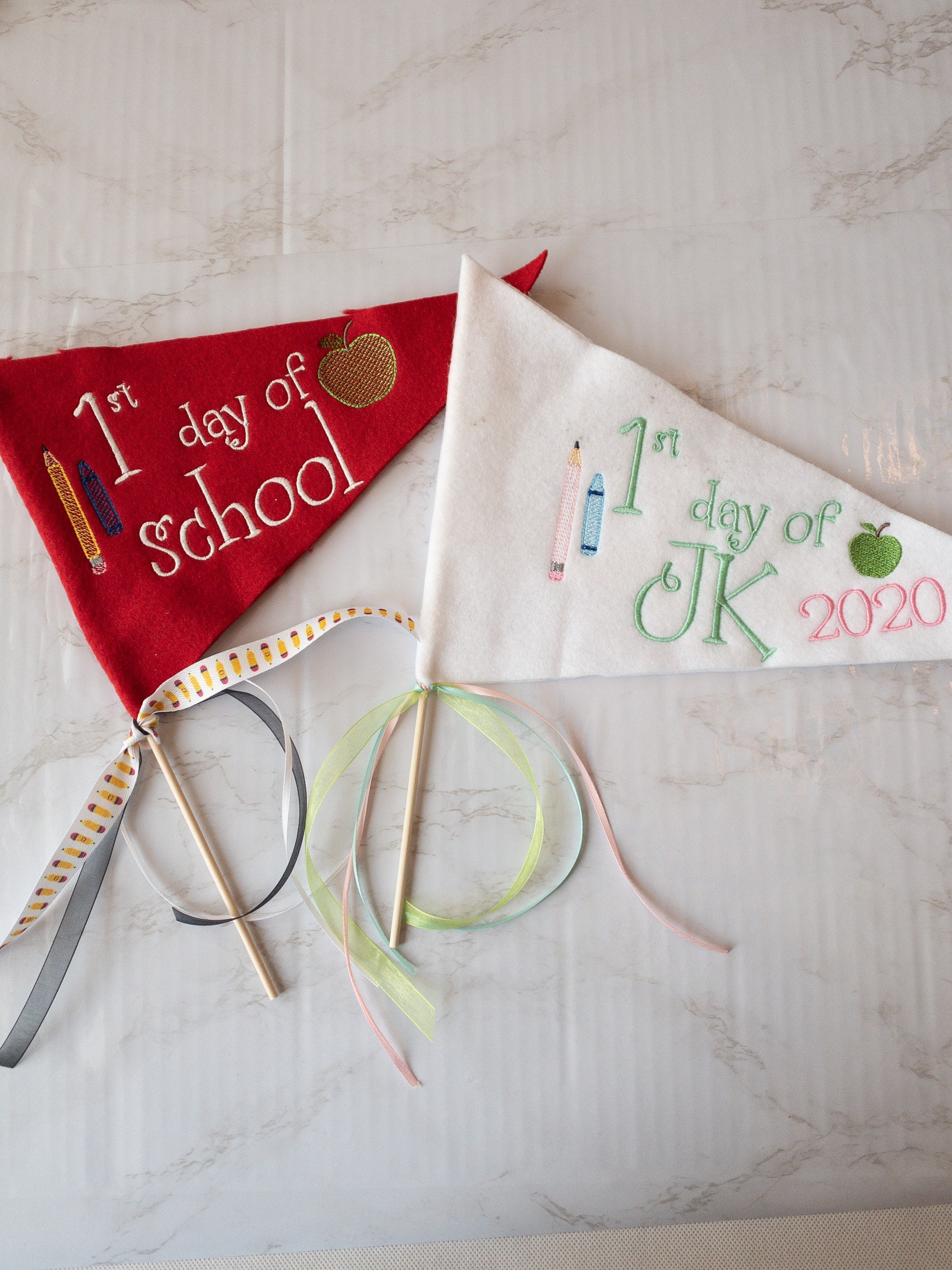 Pastel First Day of School Pennant Flag | Etsy