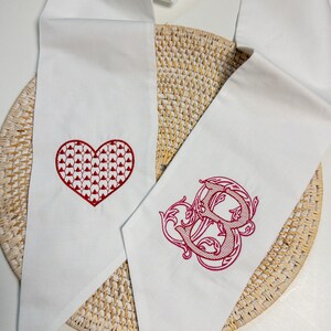 Valentine's Monogrammed Wreath Sash, Valentine Wreath Sash, Valentine's ...