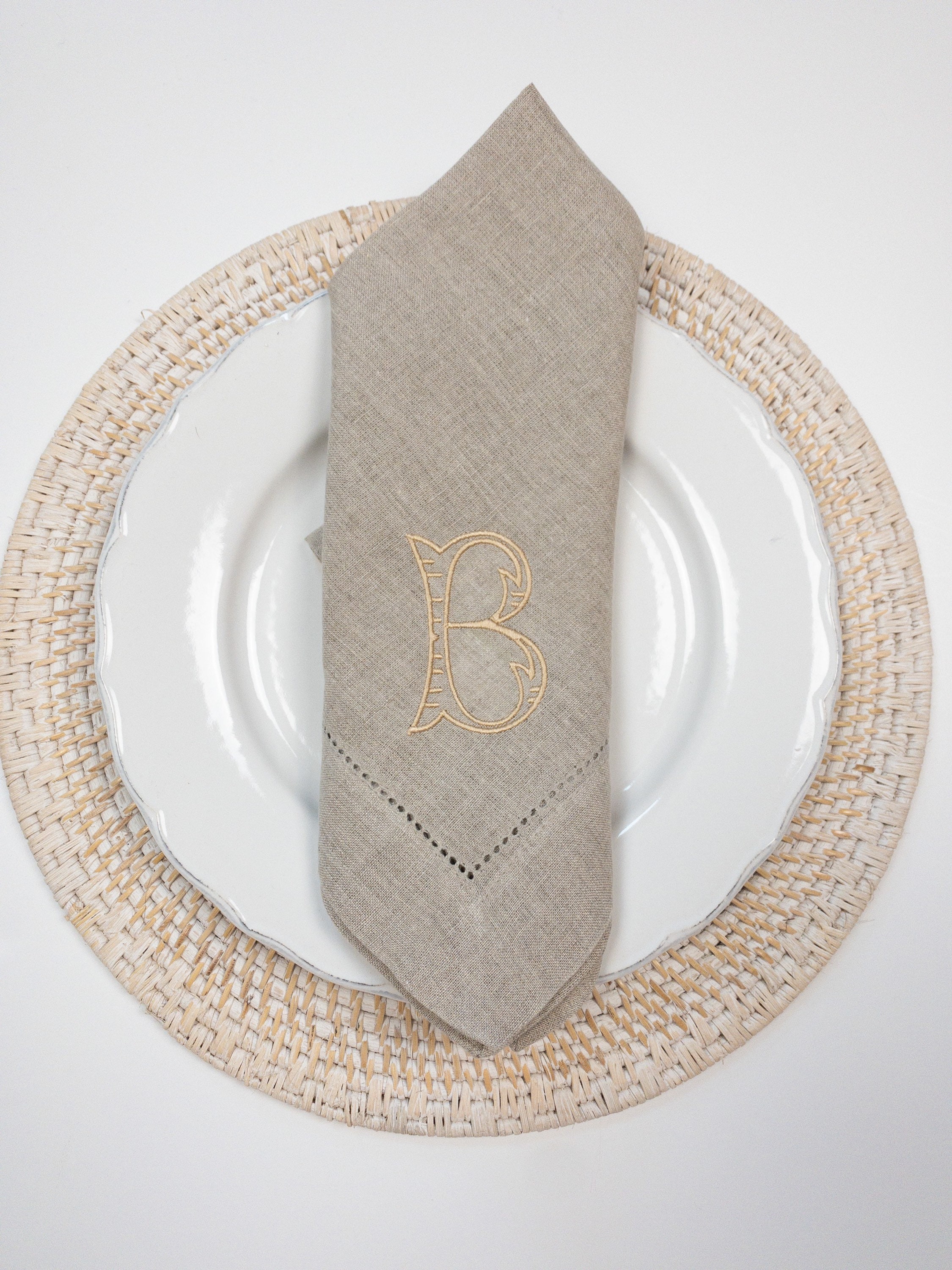Monogrammed Cloth Dinner Napkin Personalized Linen Napkin - Etsy