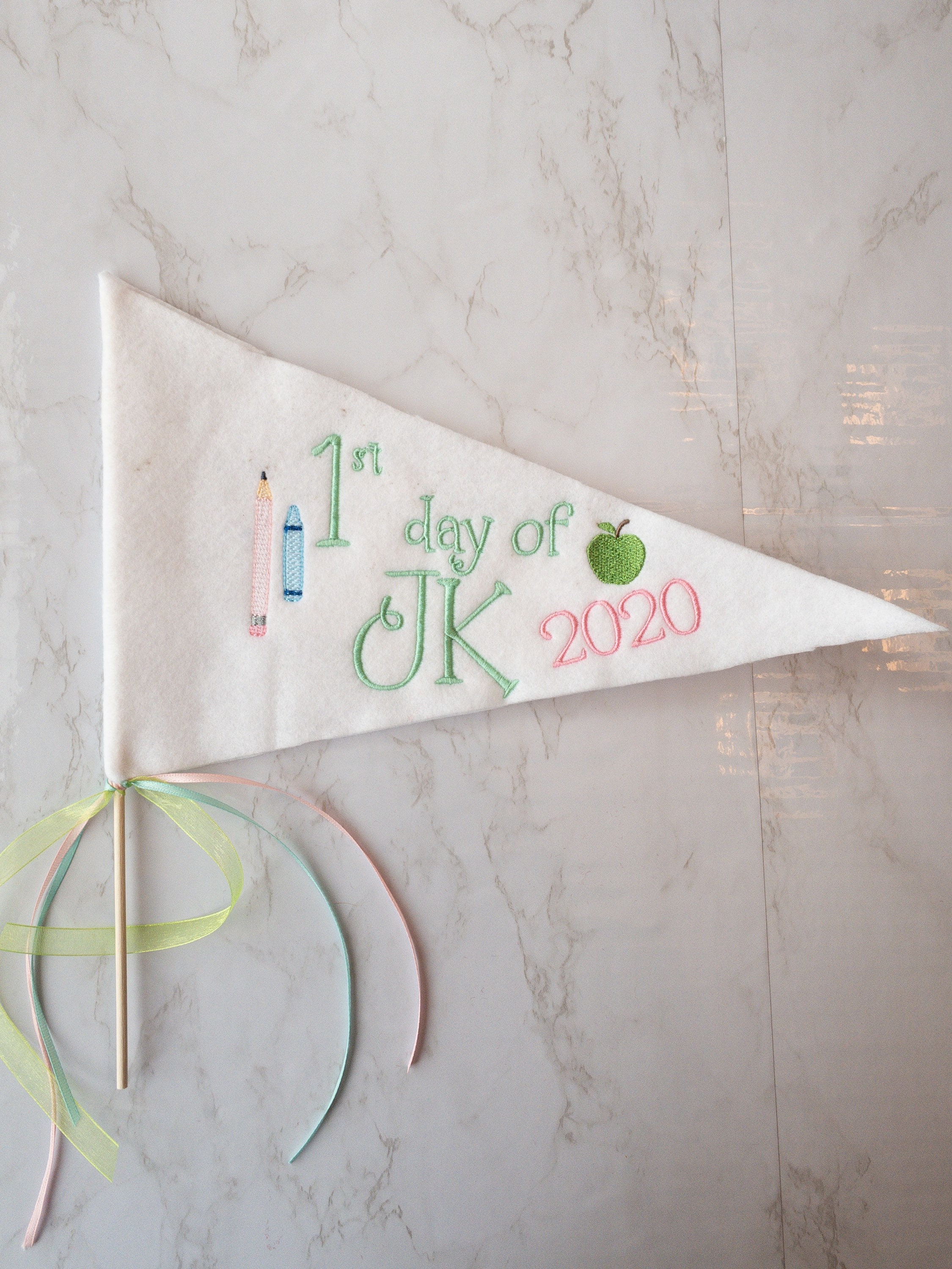 Pastel First Day of School Pennant Flag | Etsy