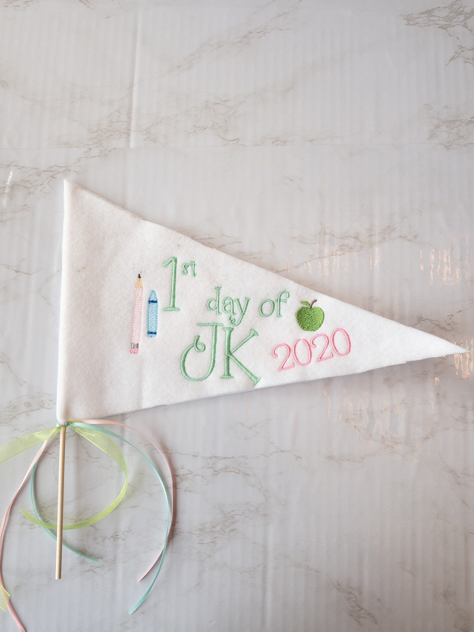 Pastel First Day of School Pennant Flag | Etsy