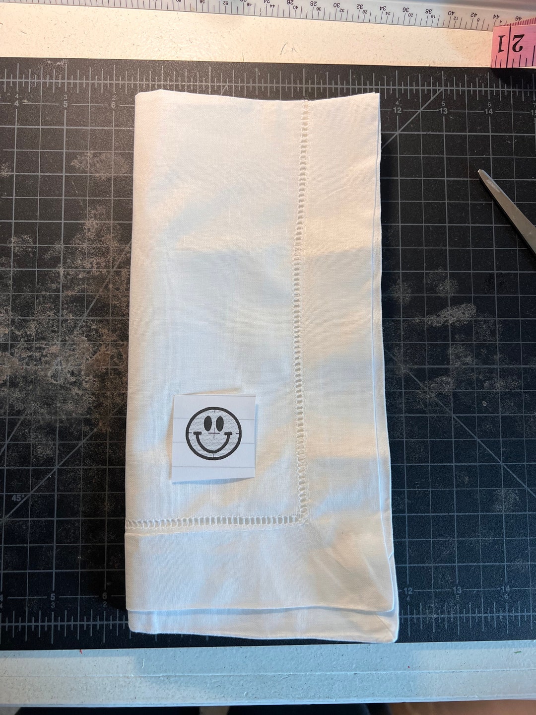 Smiley Face Dinner Napkin - Etsy