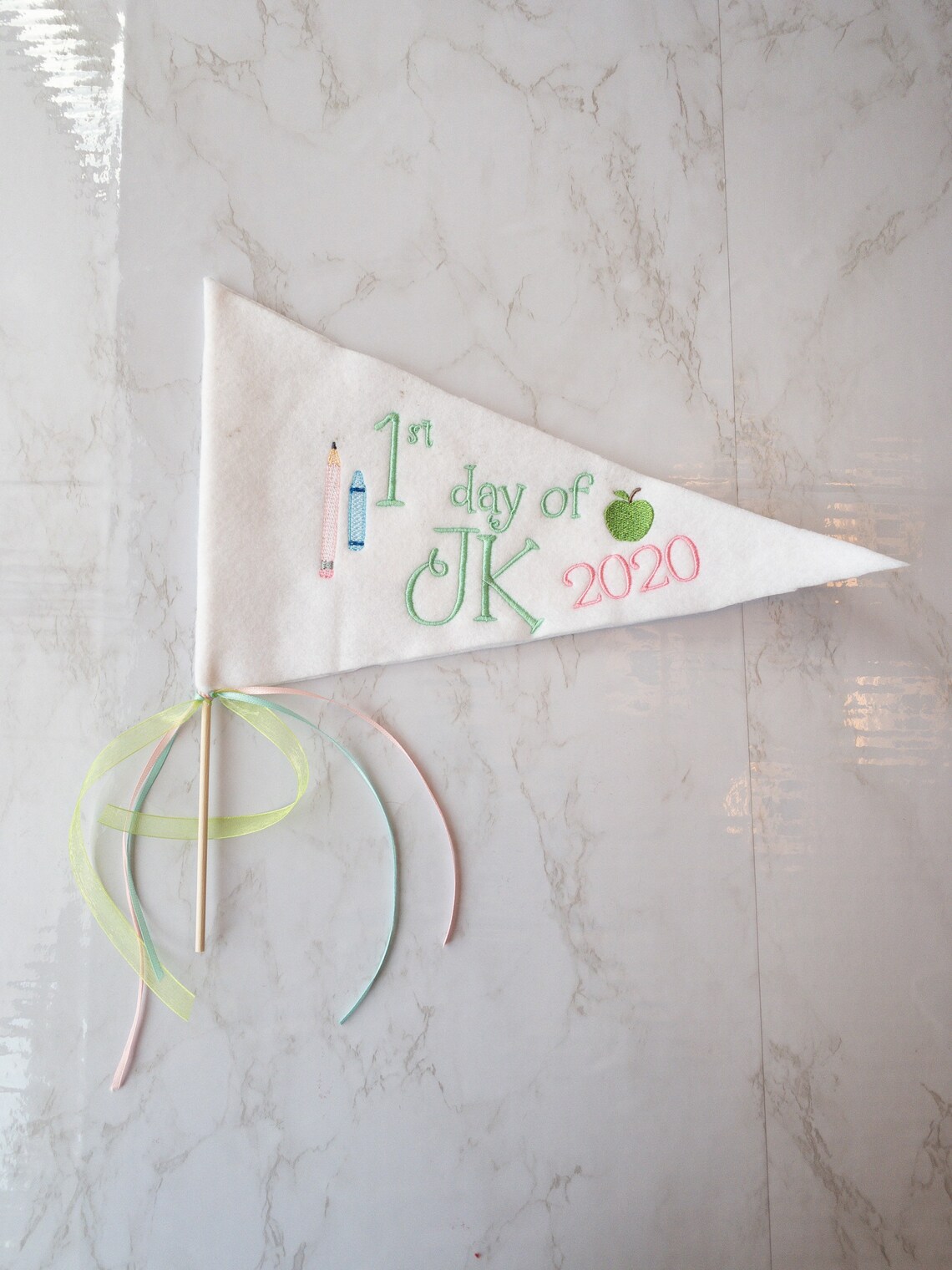 Pastel First Day of School Pennant Flag | Etsy